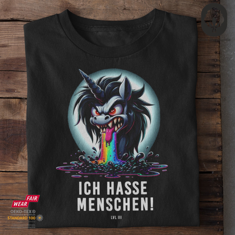 Ich hasse Menschen LvL III - Tshirt – AnatomyLife Shop
