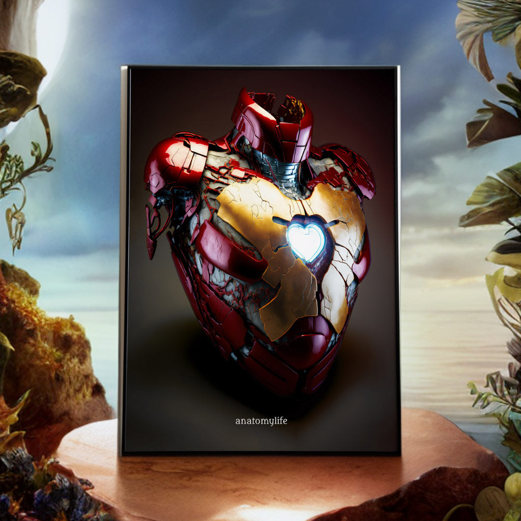Iron Heart- Poster im Hero Style – AnatomyLife Shop