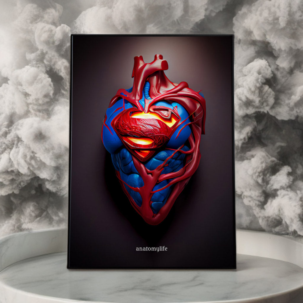 Super Heart - Poster im Hero Style – AnatomyLife Shop