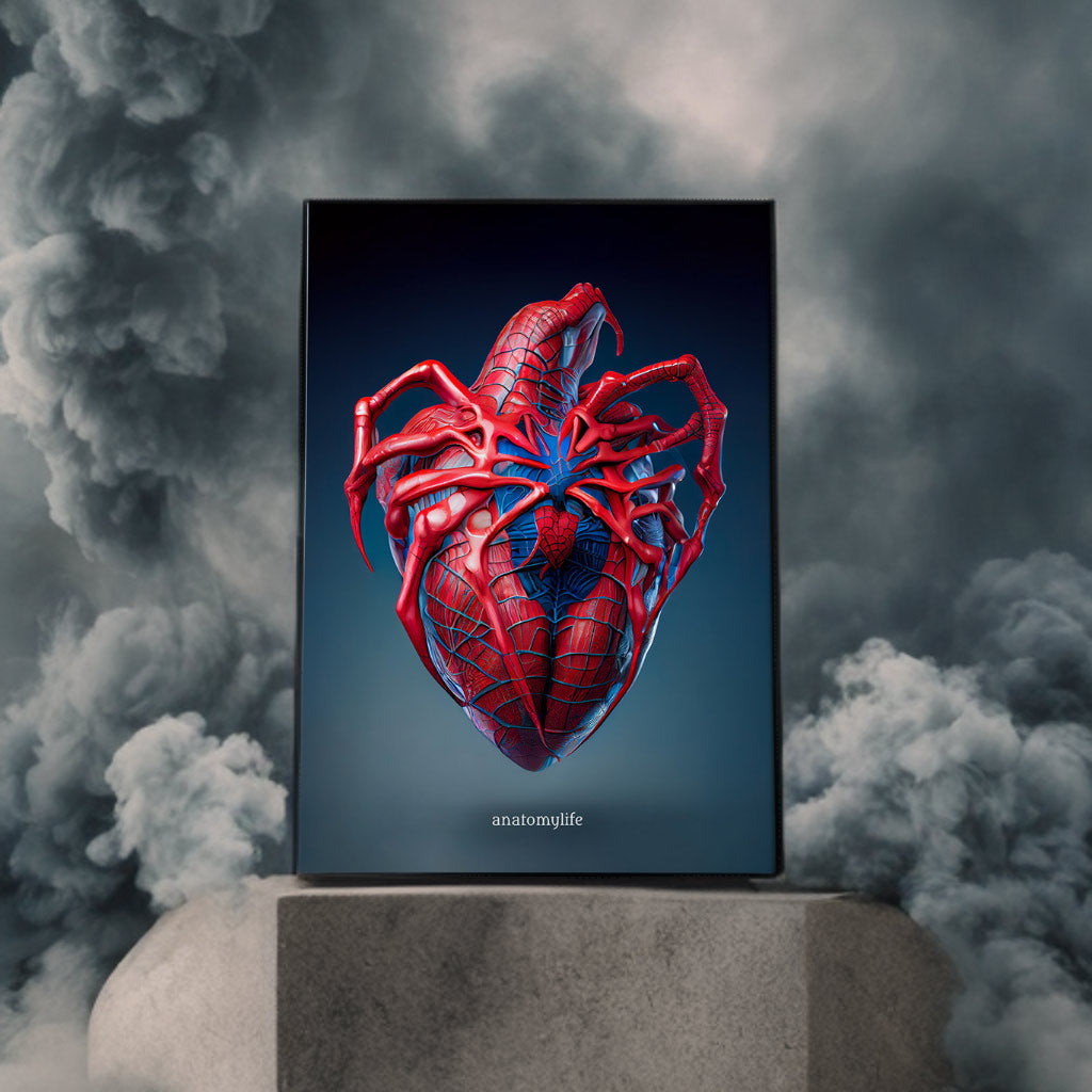 Spider Heart - Poster im Hero Style – AnatomyLife Shop