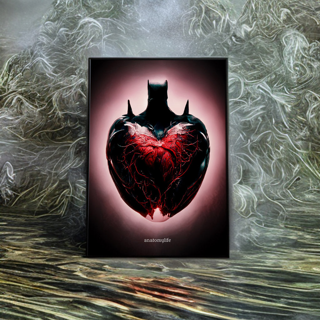 Bat Heart - Poster im Hero Style – AnatomyLife Shop